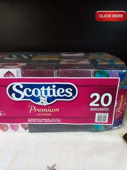 SCOTTIES PREMIUM TISSUE 20 BOXES - Rideau Auctions