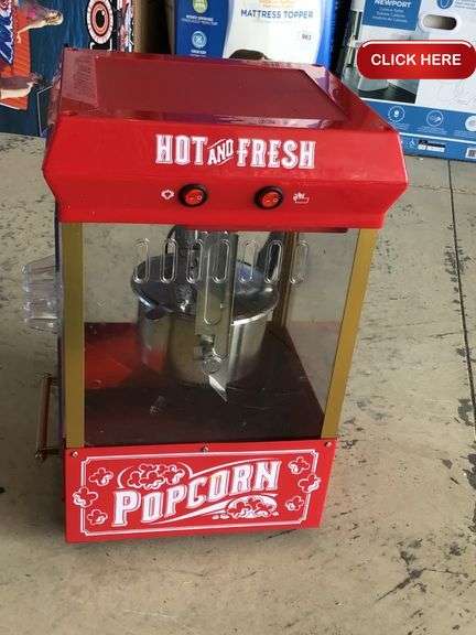 Hot and fresh popcorn machine - Rideau Auctions