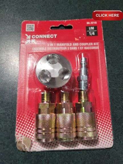 Connect 3 in 1 manifold & coupler set - Rideau Auctions