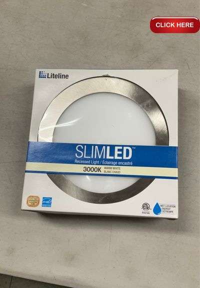 Liteline slimled recessed light 3000k - Rideau Auctions