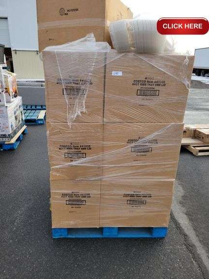 Skid of plastic rib tray & covers - Rideau Auctions