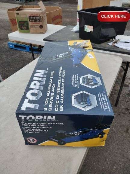 Torin 3t aluminum steel floor jack - Rideau Auctions