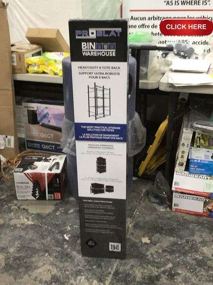 Proslat heavy duty 8 tote rack - Rideau Auctions