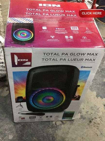 Ion sound experiences total pa glow max - Rideau Auctions
