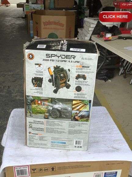 Powerplay spider pressure washer , electric - Rideau Auctions
