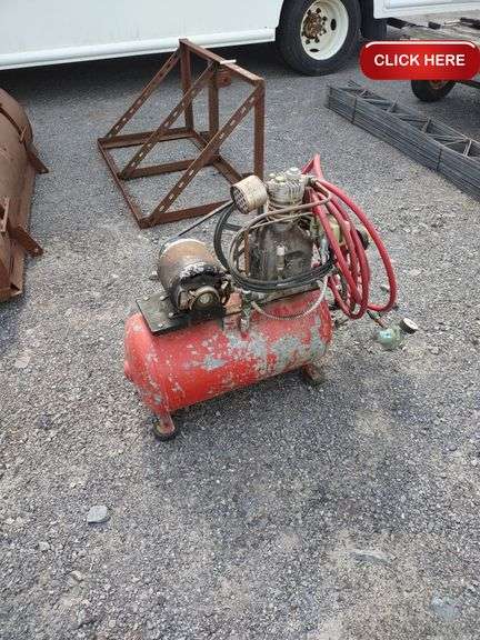 Red electric air compressor - Rideau Auctions
