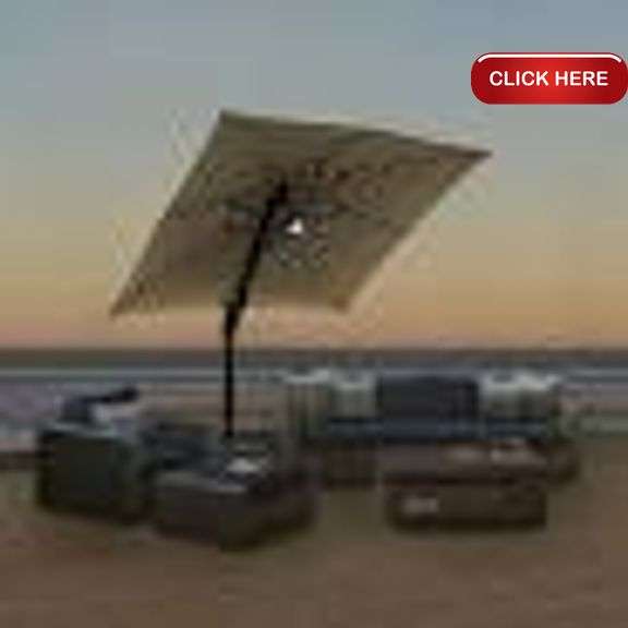 Seasons sentry solar LED cantilever umbrella, 10’ - Rideau Auctions