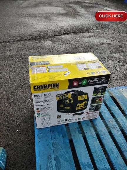 Champion 2000w dual fuel inverter generator - Rideau Auctions