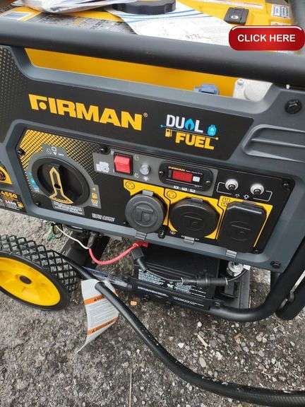 Firman dual fuel generator - Rideau Auctions