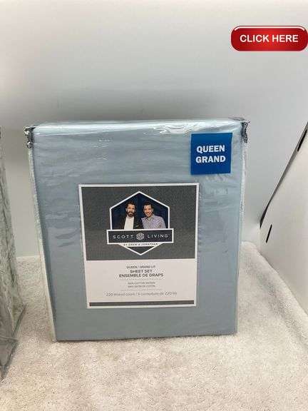 Scott living queen sheets - Rideau Auctions