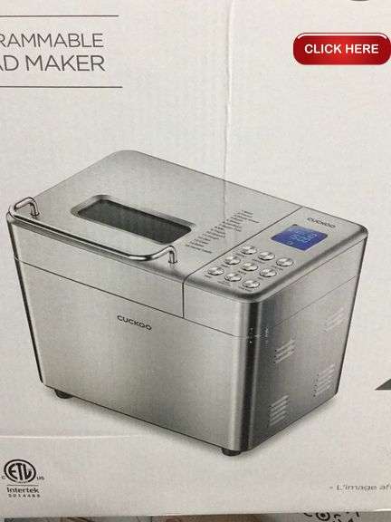 Cuckoo programmable bread maker - Rideau Auctions