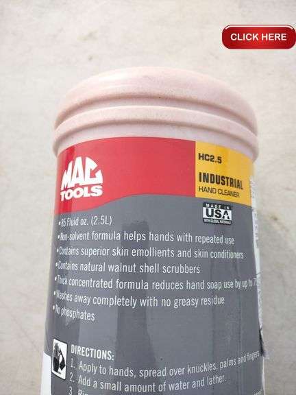 Mac tools hand cleaner - Rideau Auctions