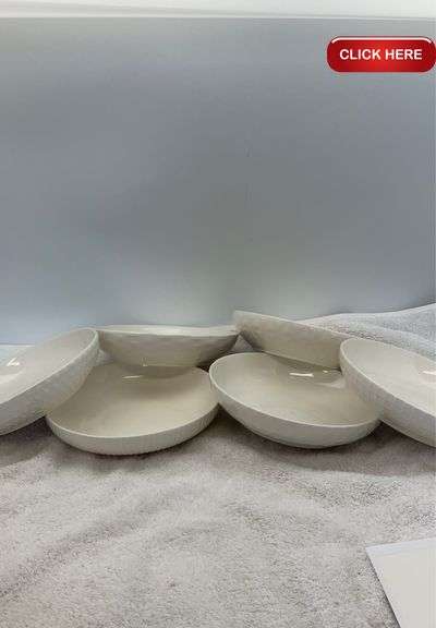 TRUDEAU Porcelain Dinner Bowls, 6-piece - Rideau Auctions