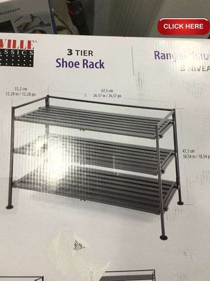 Seville 3-tier shoe rack - Rideau Auctions