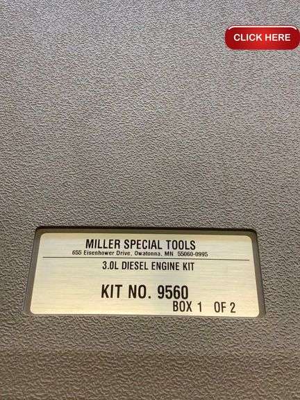 Miller special tools 3.0l Diesel engine kit kit no. 9560 box 1 of 2 ...