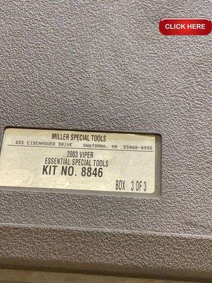Miller special tools 2003 viper essential special tools kit no. 8846 ...