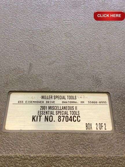 Miller special tools 2001 mic’s. II ess. Special tools kit no. 8704cc ...