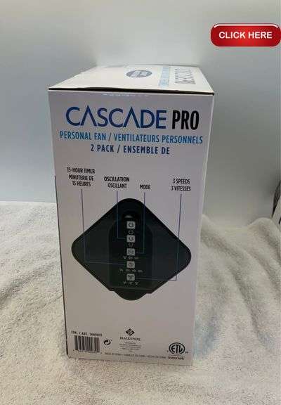 Cascade pro personal fan 2 pack - Rideau Auctions