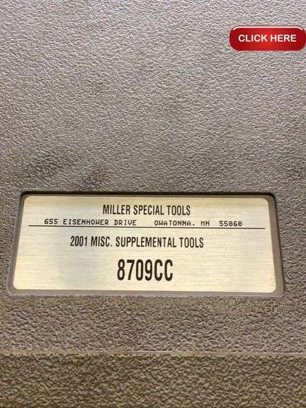 Miller special tools 2001 misc. supplemental tools 8709cc - Rideau Auctions