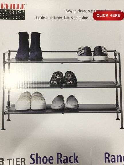 Seville 3-tier shoe rack - Rideau Auctions