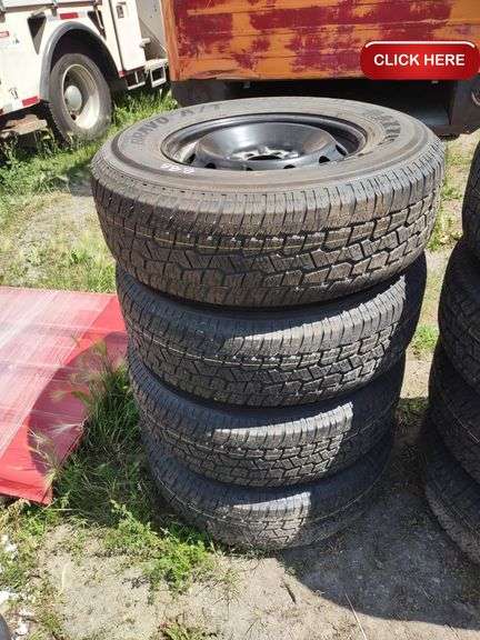 4- 245/75/17 tires on rims - Rideau Auctions