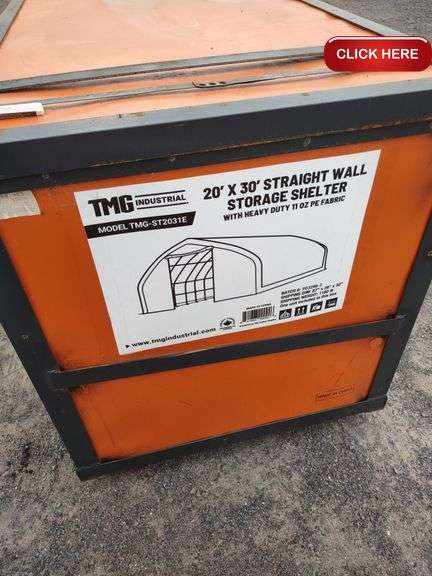 Tmg 20' x 30' straight wall storage shelter - Rideau Auctions