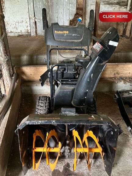 Poulan pro 24’ snowblower - Rideau Auctions