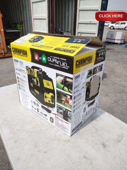 Champion 2000w inverter generator dual fuel - Rideau Auctions