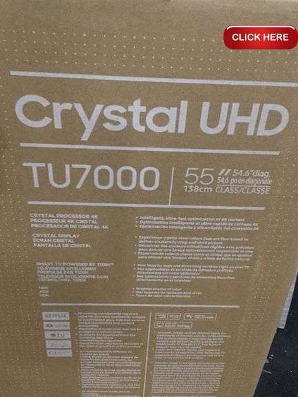 Samsung crystal UHD TU7000 tv, 55” - Rideau Auctions