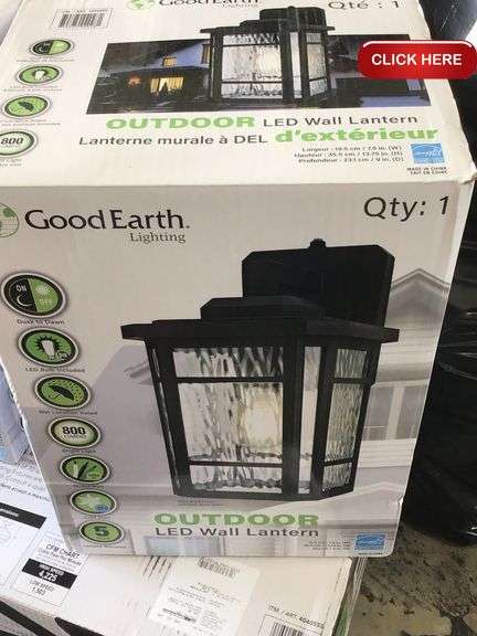 Good earth outdoor led wall lantern - Rideau Auctions