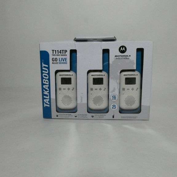 Motorola Solutions Talkabout T114TP White/Blue 16 Mile 2 Way Radios - 3 ...