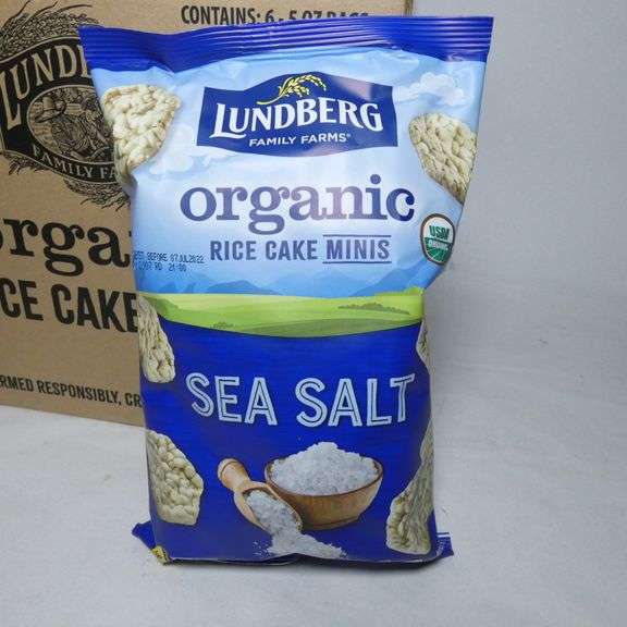 Lundberg Family Farms Organic Rice Cake Minis, Sea Salt - Box of 6 ...