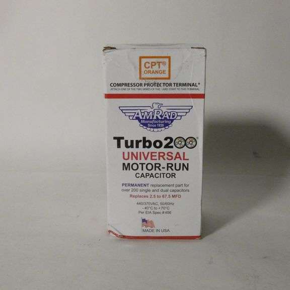 Turbo200 Universal Motor-Run Capacitor - Rio Grande Trade