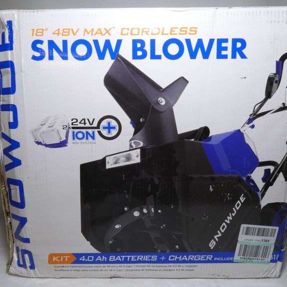 SnowJoe 18" 48V Cordless Snow Blower - Rio Grande Trade