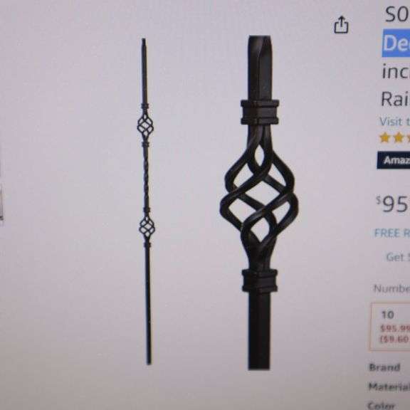 Set of 16 Decorative Metal Balusters - Rio Grande Trade