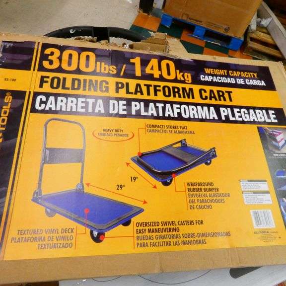 Olympia Tools Folding & Rolling Flatbed Cart for Loading, 300 Lb. Cap ...