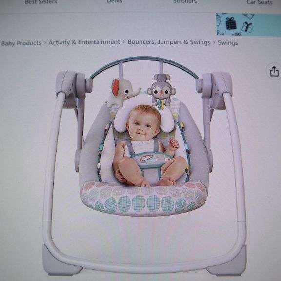 Bright Starts Portable Automatic 6-Speed Baby Swing - Rio Grande Trade