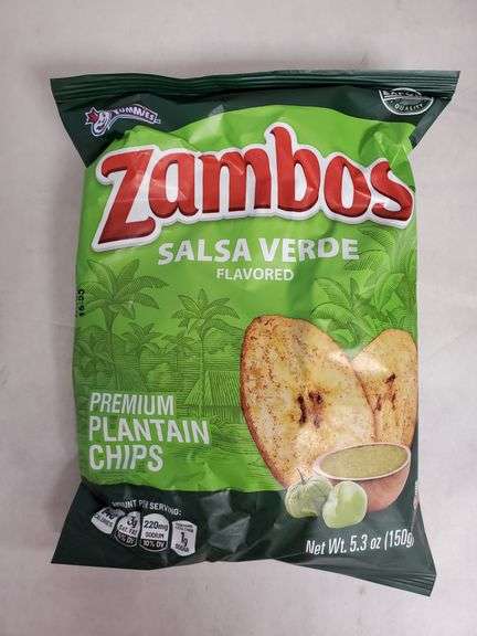 Zambos Salsa Verde Plantain Chips, 13 Pack - Rio Grande Trade