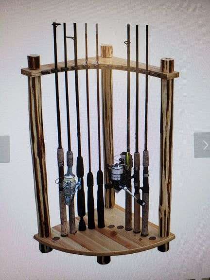 12-Rod Corner Fishing Rack - Rio Grande Trade