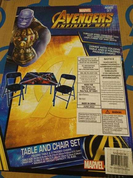 Marvel Avengers Infinity War Table & Chair Set - Rio Grande Trade