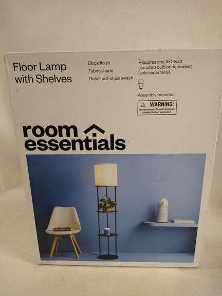 Room Essentials Floor Lamp w/ Shelves - Rio Grande Trade