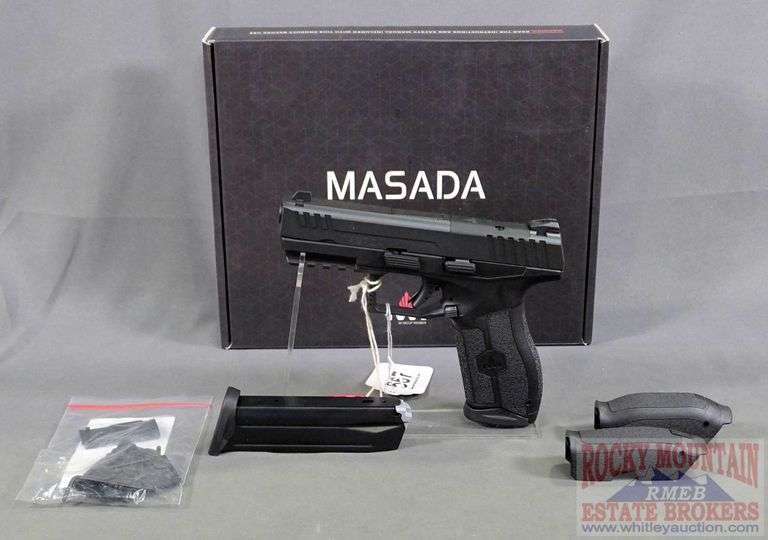 Brand New IWI Masada 18-shot 9mm, semi-automatic optics ready pistol ...