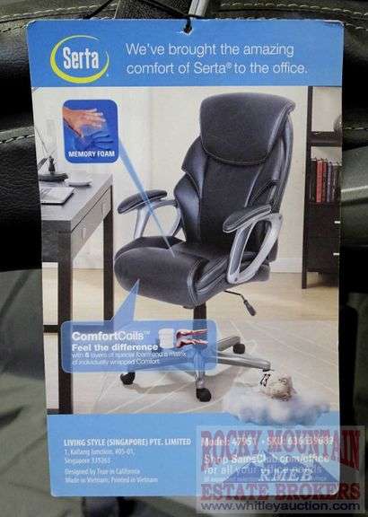 Brand New Serta Adjustable Executive's Chair with Bonded Leather, Soft ...