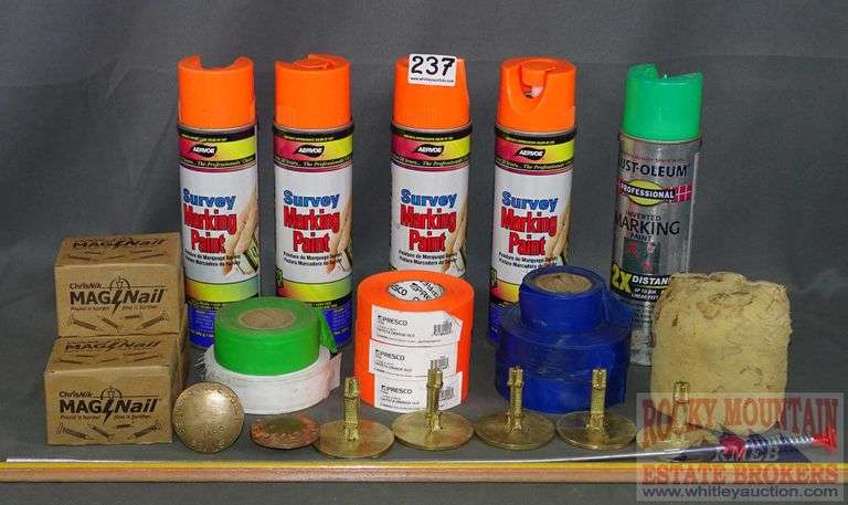 Survey Marking Paint, Surveying Tape, Mag Nails, Brass Land Markers ...