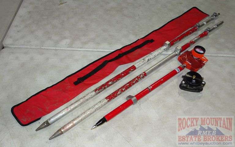 Surveying Prism with Stick, 2 Adjustable Prism Sticks & Tripod Survey ...