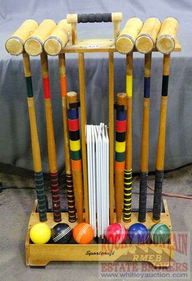 Nice Sportcraft Croquet Set with Wooden Stand and Cover. - Rocky ...