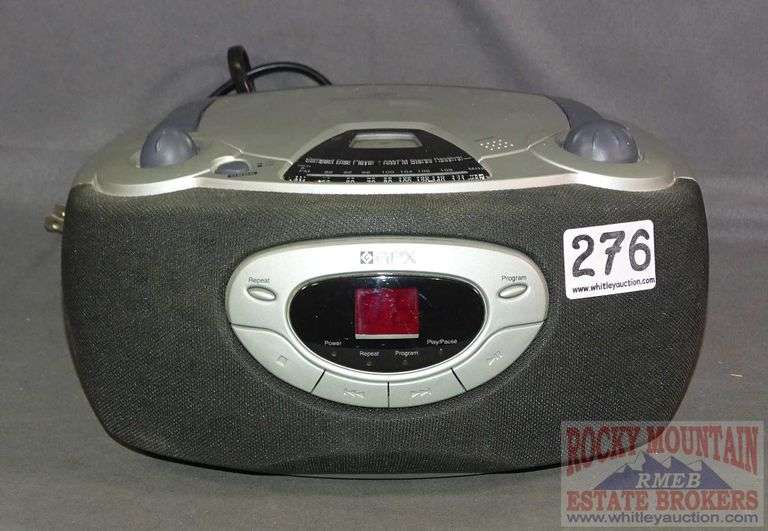 GPX AM/FM CD Boom Box. This is a nice small size for your shop, workout ...