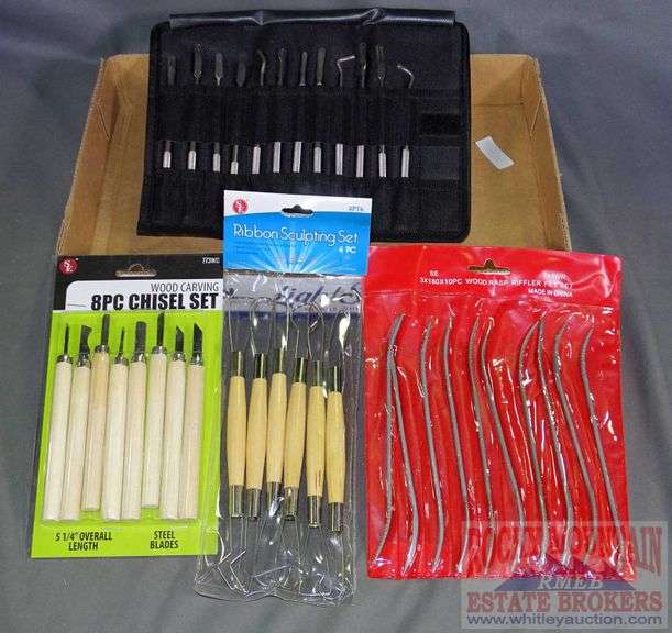 Assorted New Carving Tools with 10 Piece Wood Rasp Riffler File Set, 12 ...