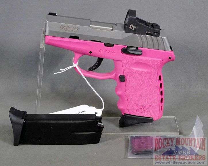 Brand new SCCY CPX1-TT pink-stainless red dot series 9mm semi-automatic ...