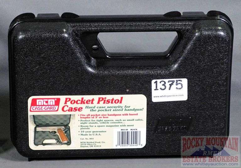 2 New MTM Case-Gard Hard Sided, Padded, Lockable Pocket Pistol Cases, 6 ...
